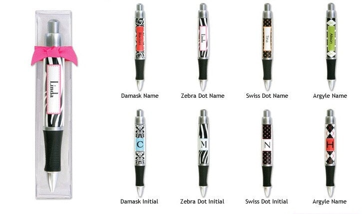 Paparte Personalized Pens Zebra Print Pens Damask Print - Etsy