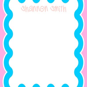 Personalized Wavy Notepad Lined/unlined Choice of Colors, Custom Wavy ...