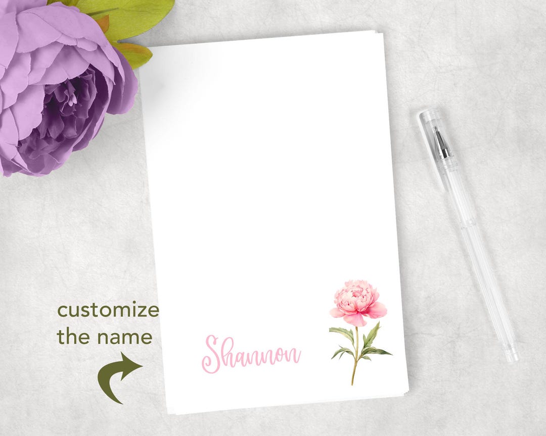 November Birth Flower Note Pad, Birth Month Gift, Birth Flower ...