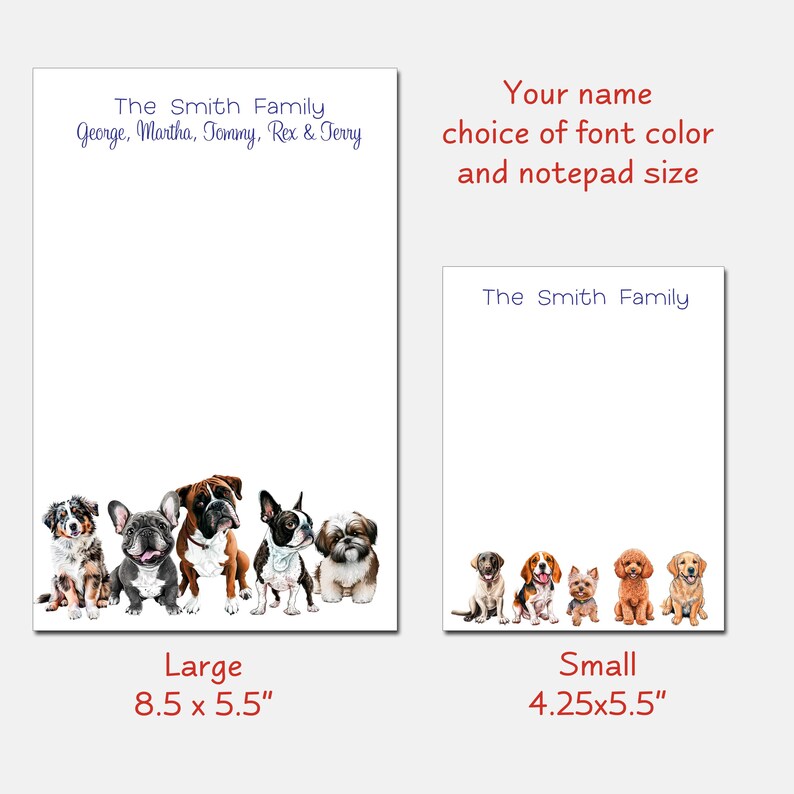 Personalized Dog Notepad: Custom Watercolor Pet Stationery - Etsy
