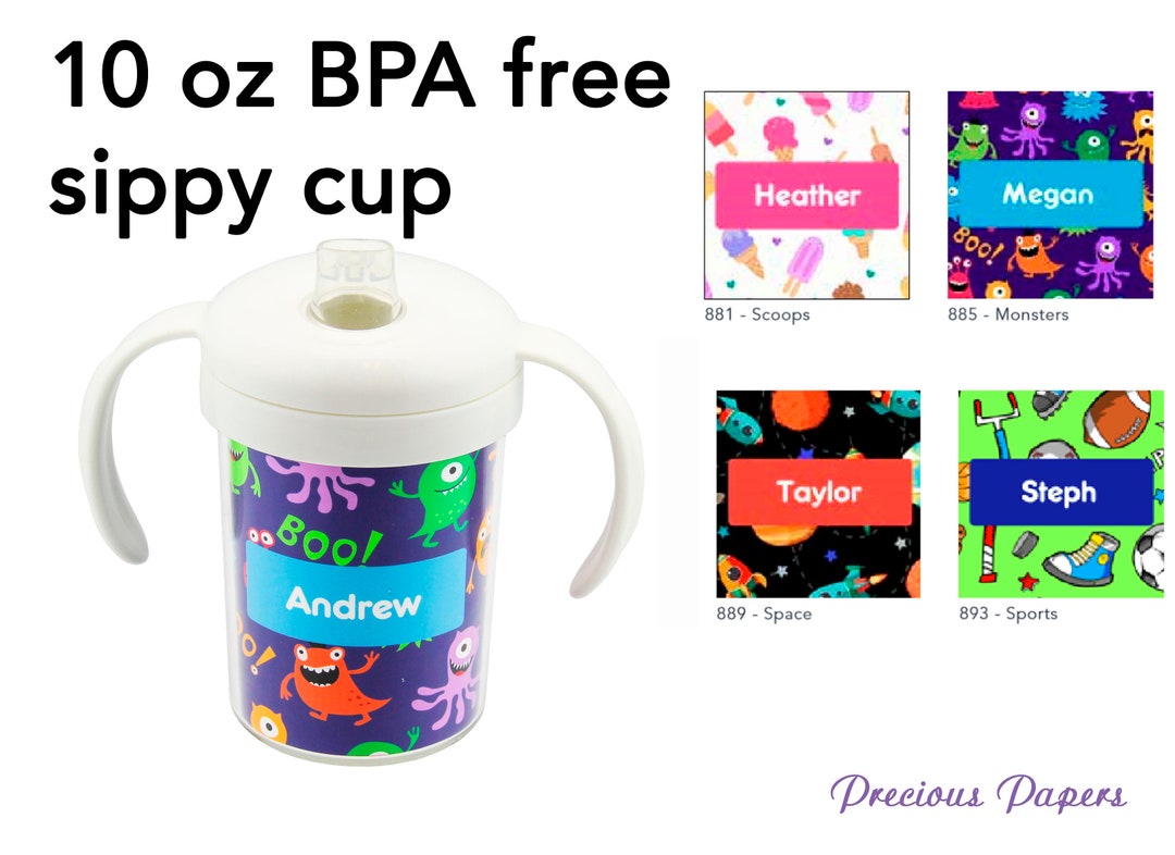 Sippy Cup With Handle 10 Oz Ice Cream, Monsters, Sports Balls , Space ...