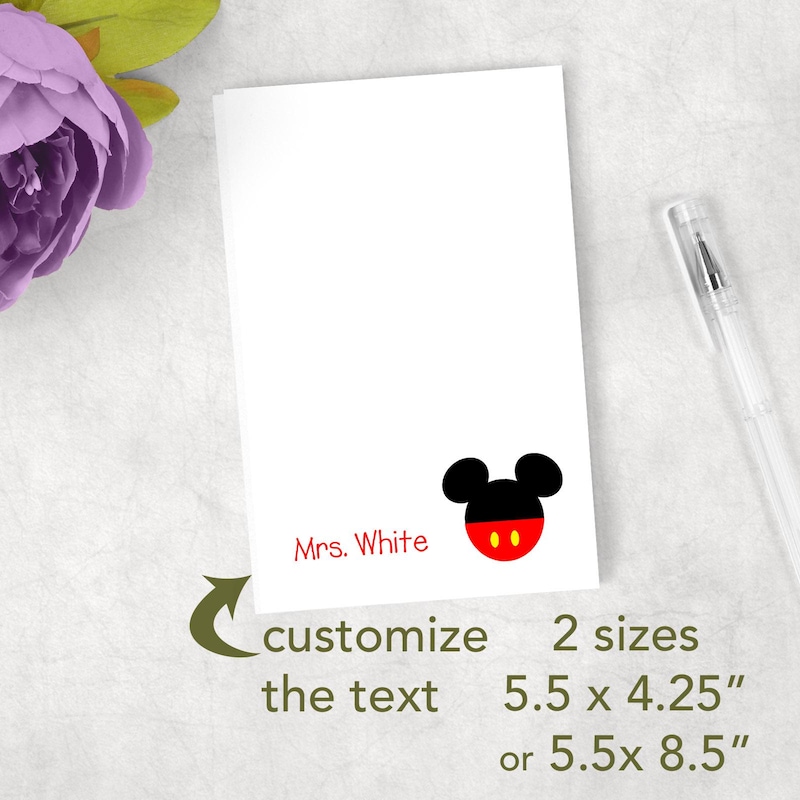 Christmas Mickey Note - Etsy