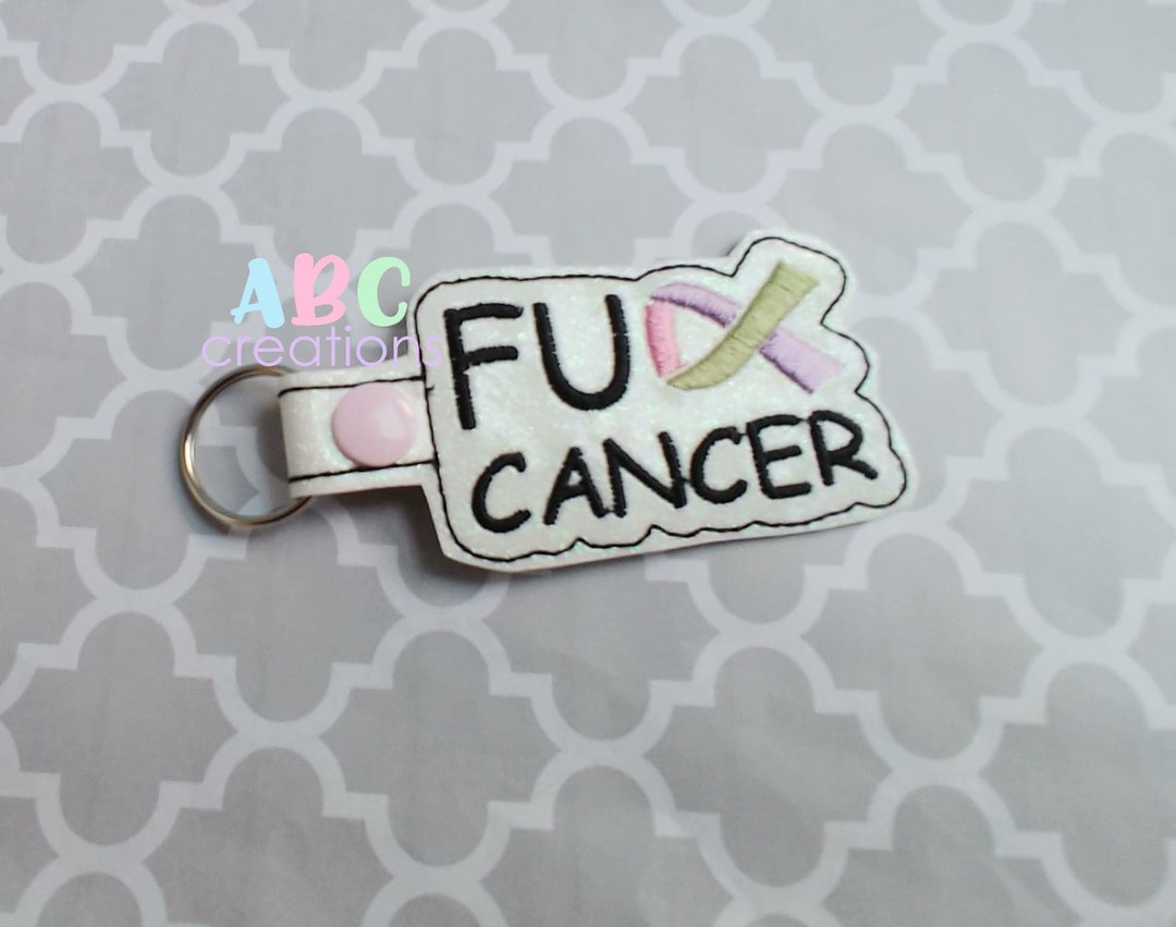 FU Cancer Ribbon Snap Tab Cancer Awareness Cancer Ribbon - Etsy UK