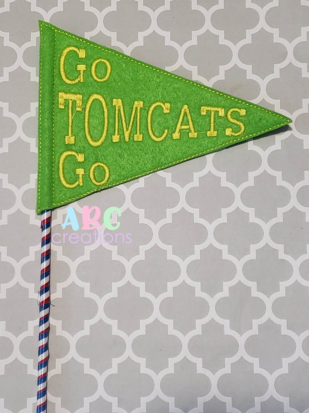 Go Tomcats Go Team Pennant Flag, Flag, Team Flag, Team Pennant, Spirit ...