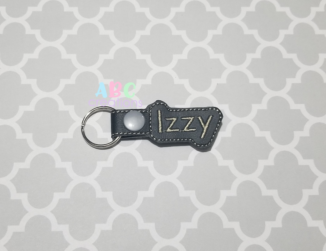 Izzy, Izzy Block, Block Custom, Custom Name, Key Chain, Key Fob, Snap ...
