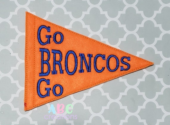 Go Broncos Go Team Pennant Flag Flag Team Flag Team | Etsy