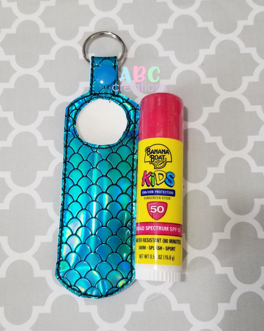 Sunscreen Face Stick Holder Snap Tab, Key Chain, Key Fob, Snap Tab, ITH ...