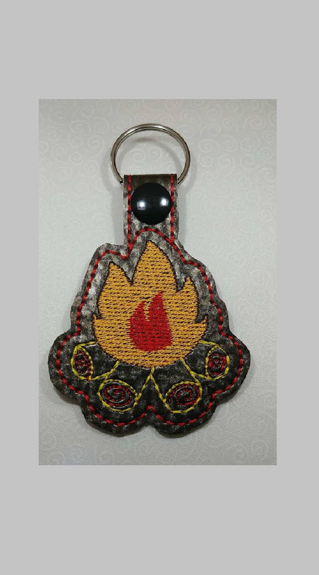 Bonfire, Campfire, S'mores, Fire, Key Chain, Key Fob, Snap Tab, ITH ...