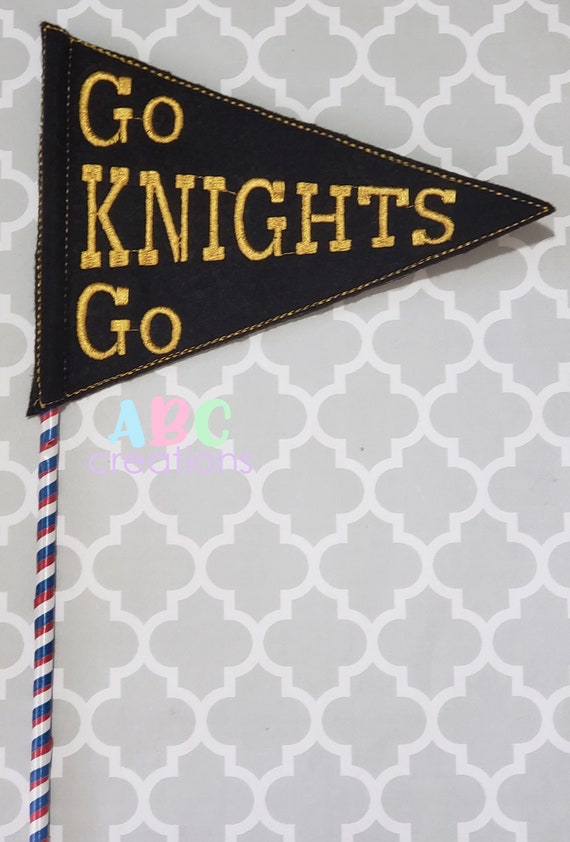 Go Knights Go Team Pennant Flag Flag Team Flag Team | Etsy