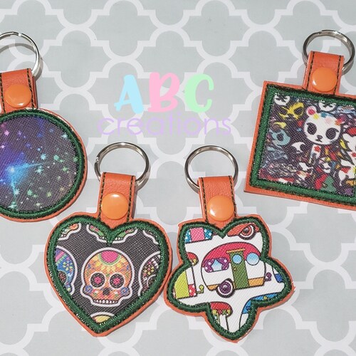 Heart Applique Snap Tab Design Embroidery Digital File - Etsy