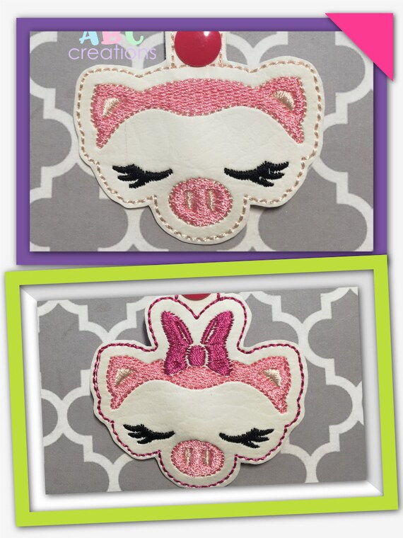 Pig Runt Piglet Bundle Key Chain Key Fob Snap Tab in - Etsy