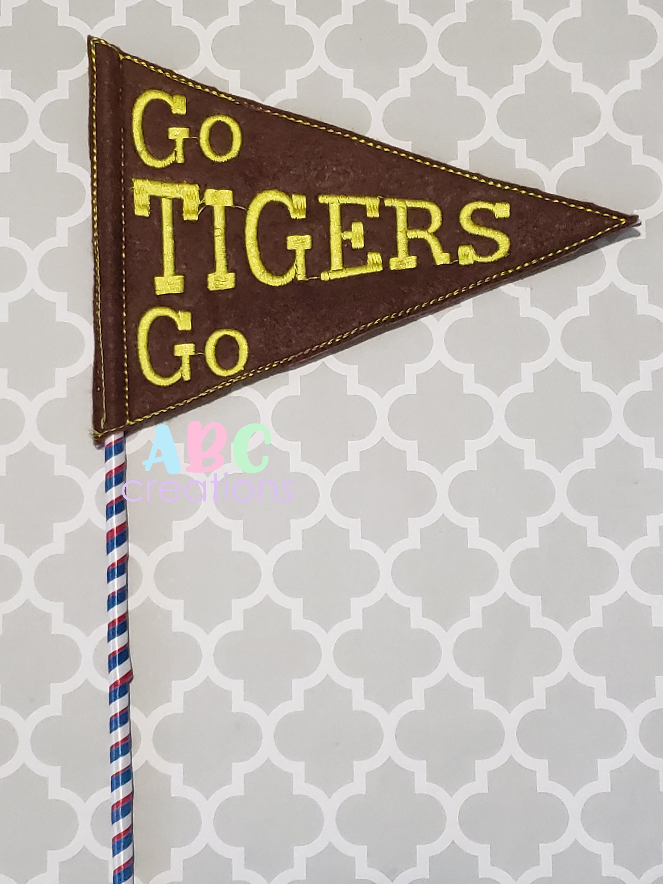 Go Tigers Go Team Pennant Flag Flag Team Flag Team Pennant | Etsy