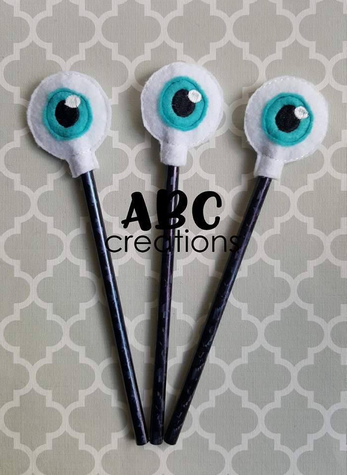 Eyeball Googly Eye Pencil Topper in the Hoop Machine - Etsy UK