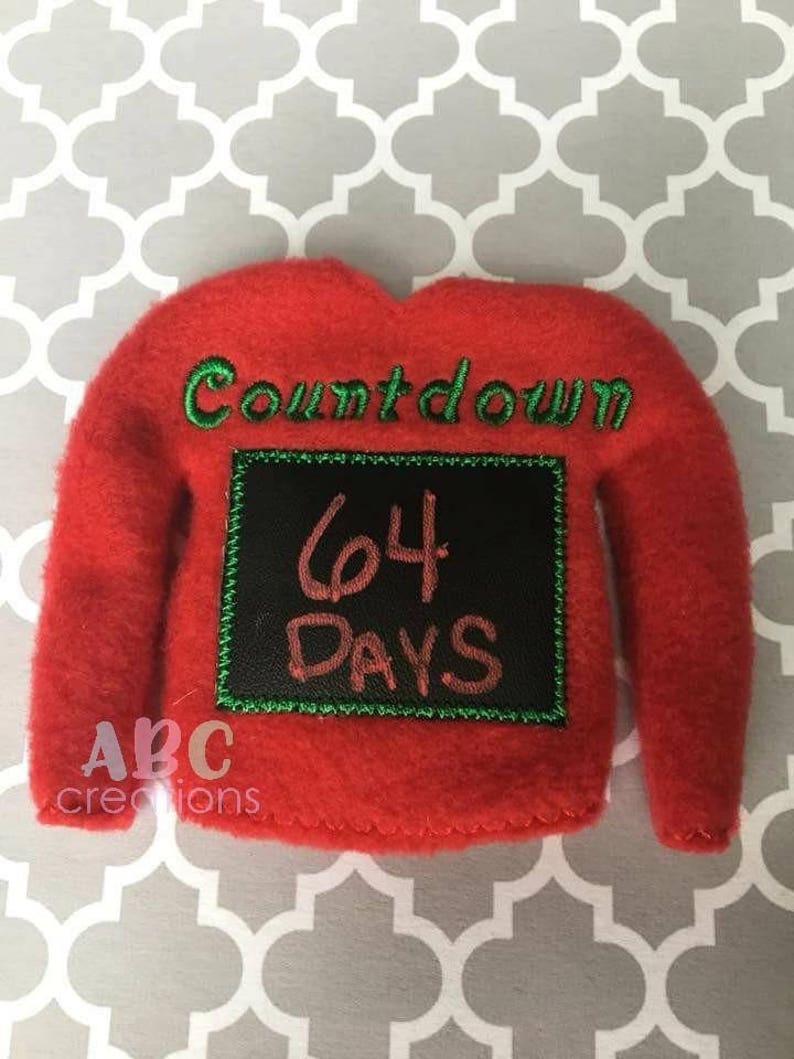 Countdown Countdown to Christmas Sweater Doll Elf Sweater | Etsy