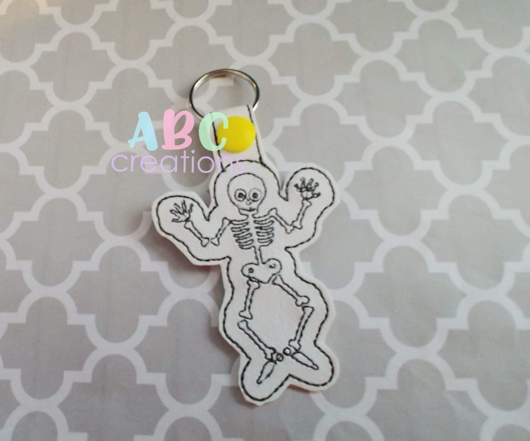 Skeleton Skeleton Key Fob Skeleton Snap Tab Bones Key - Etsy
