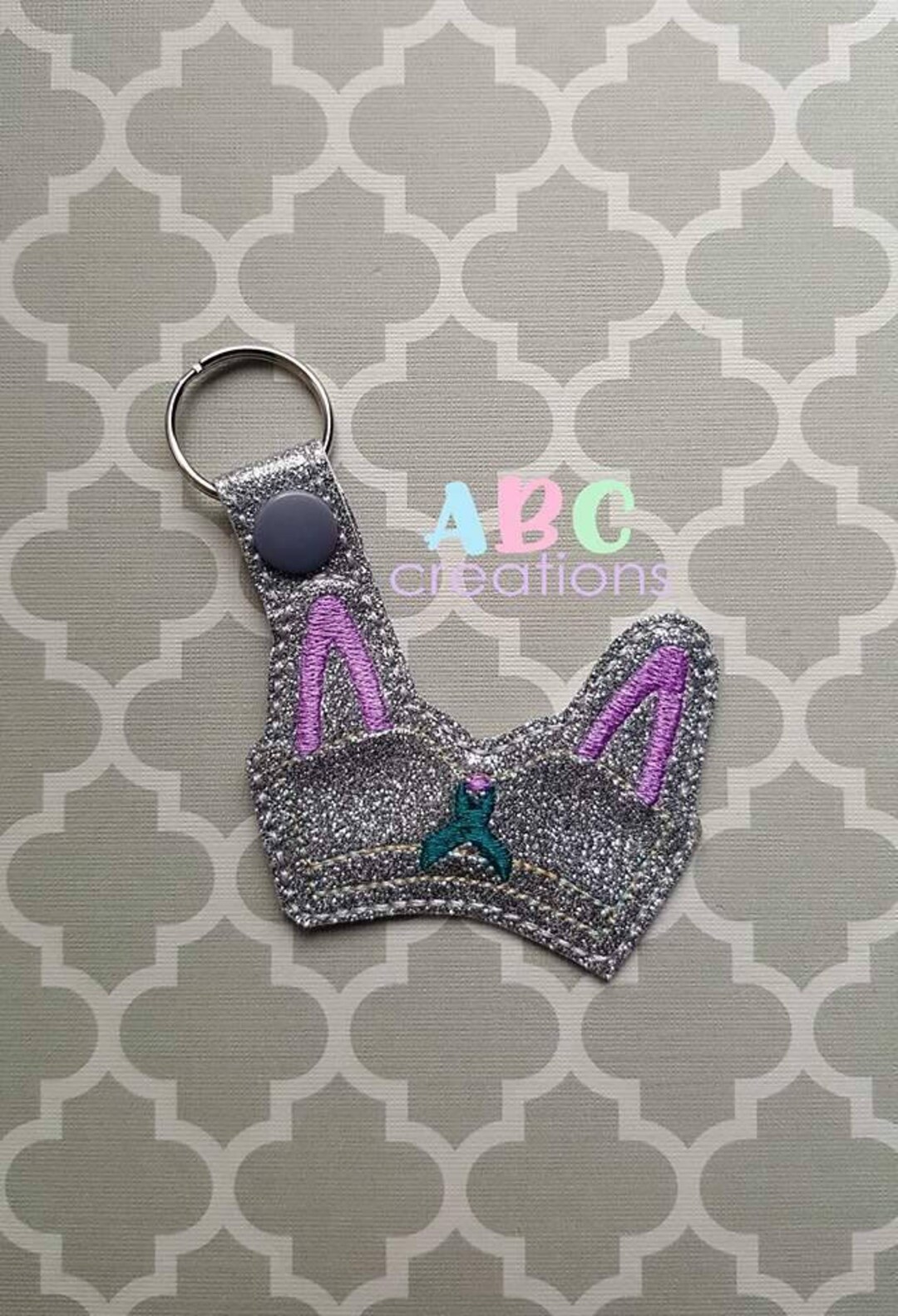 Breast Cancer Top Breast Cancer Bra Key Chain Key Fob Snap - Etsy