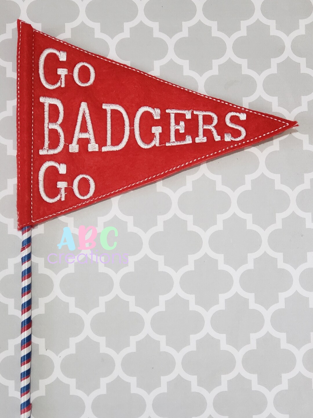 Go Badgers Go Team Pennant Flag, Flag, Team Flag, Team Pennant, Spirit ...