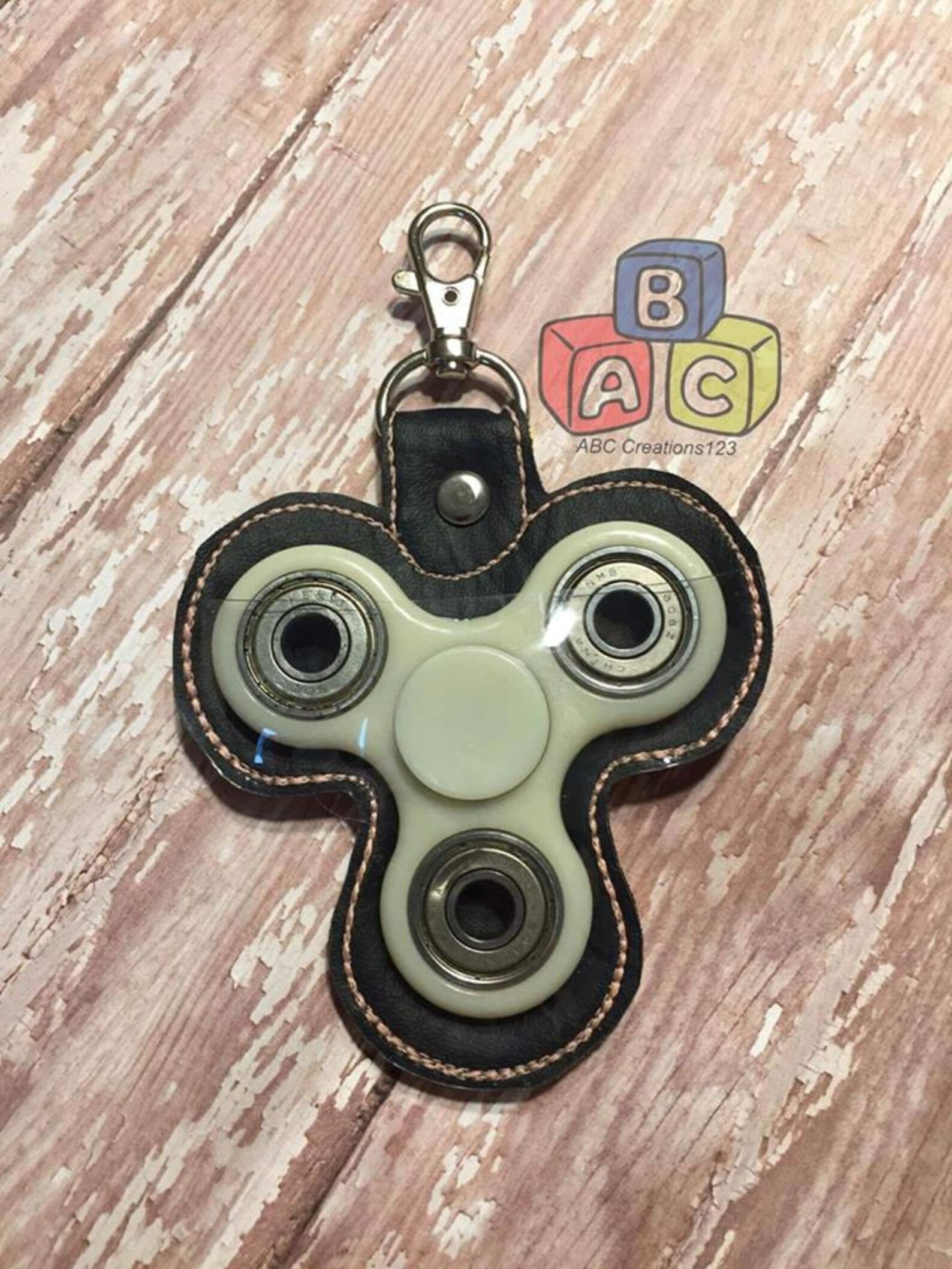 Tri Fidget Spinner Case Holder Key Fob Snap Tab in the | Etsy