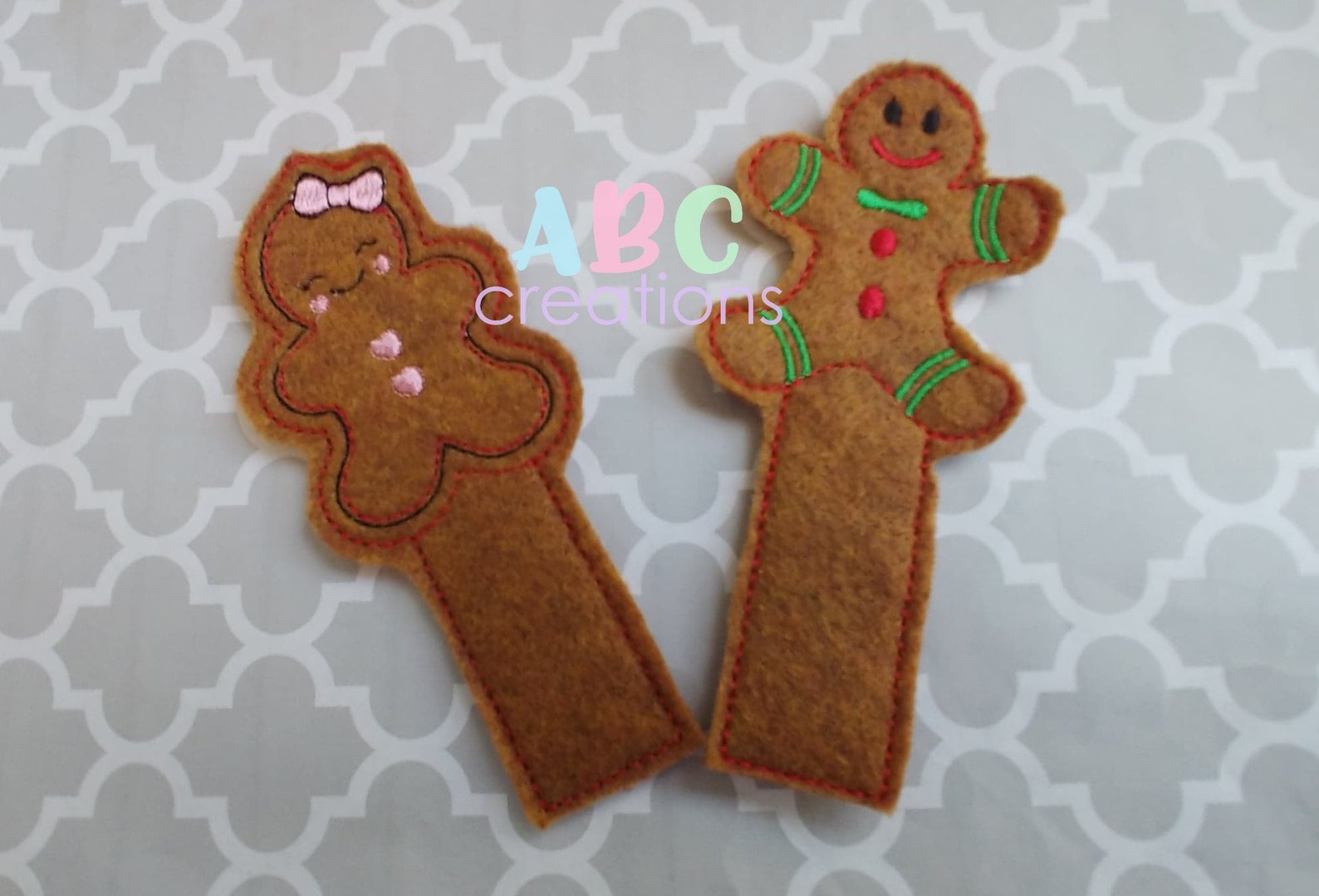 Gingerbread Bookmark Embroider Design Bundle File ITH in - Etsy