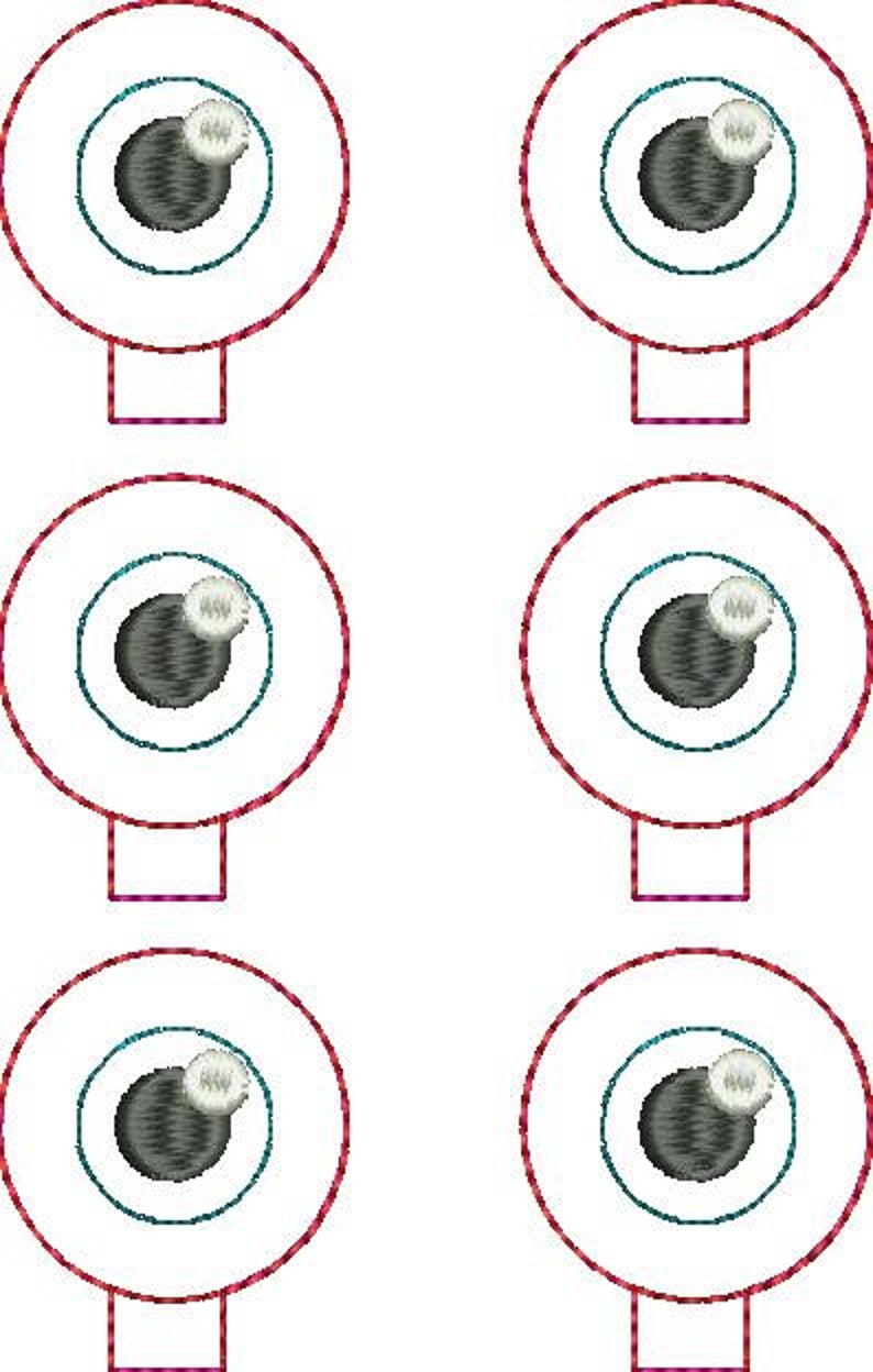 Eyeball Googly Eye Pencil Topper in the Hoop Machine - Etsy UK