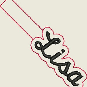 Lisa, Lisa Script, Lisa Script Custom, Custom Name, Key Chain, Key Fob ...