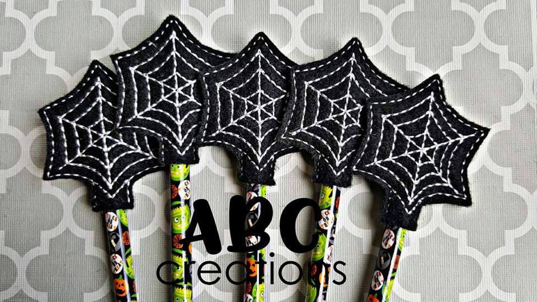 Spider Web, Web Pencil Topper, in the Hoop Machine Designs, ITH ...