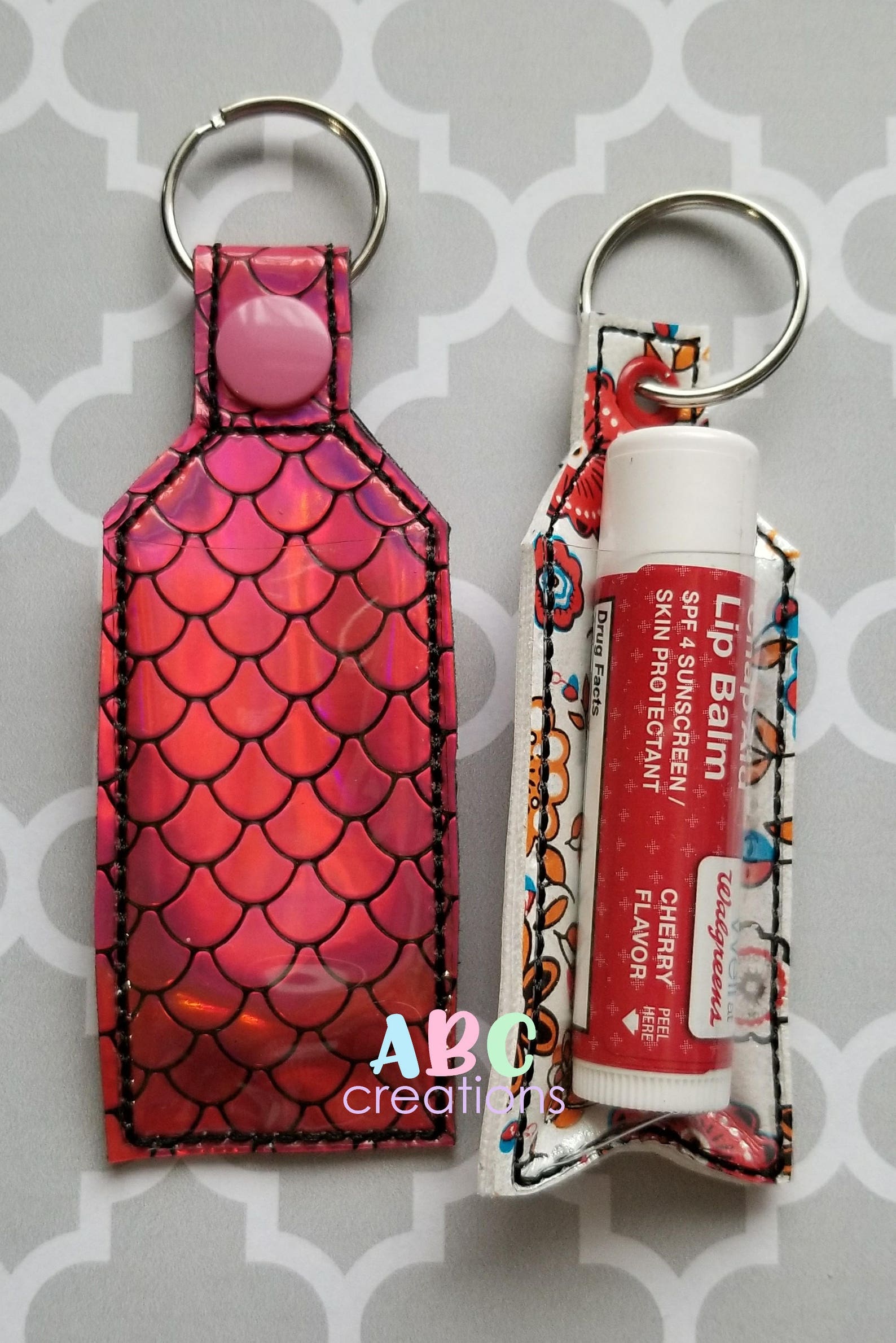 Blank Chap Stick Lip Balm Holder Snap Tab Rivet Rivet - Etsy