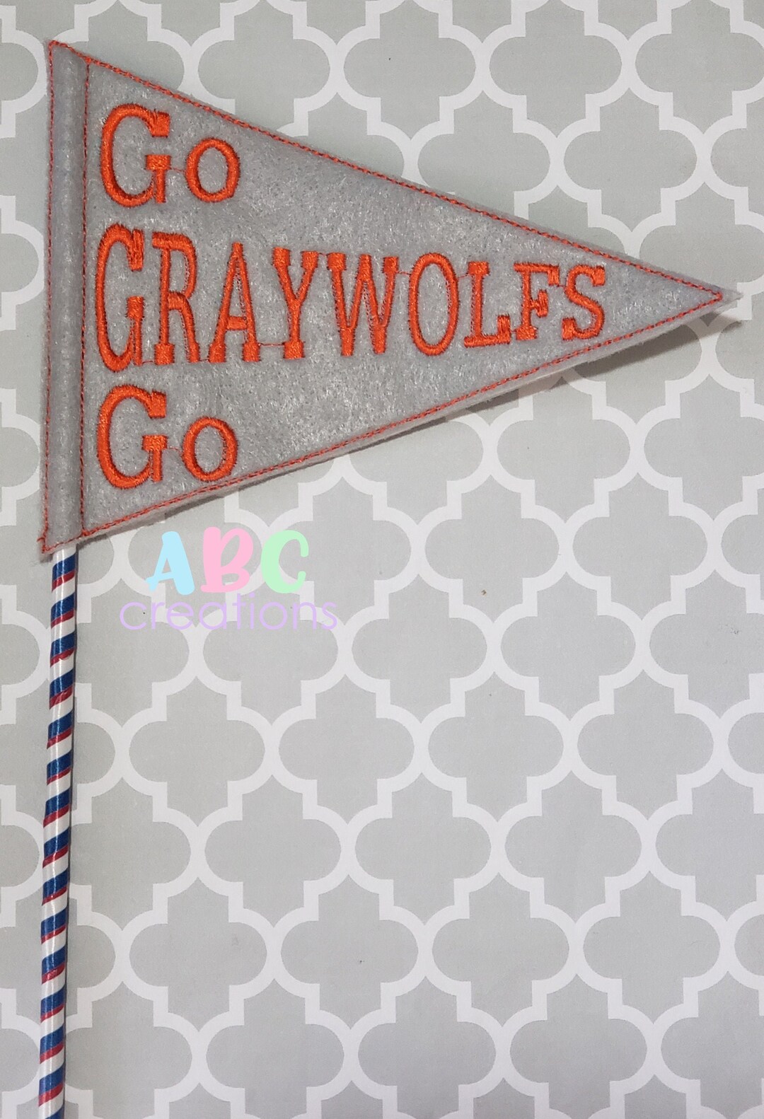 Go Graywolfs Go Team Pennant Flag Flag Team Flag Team - Etsy