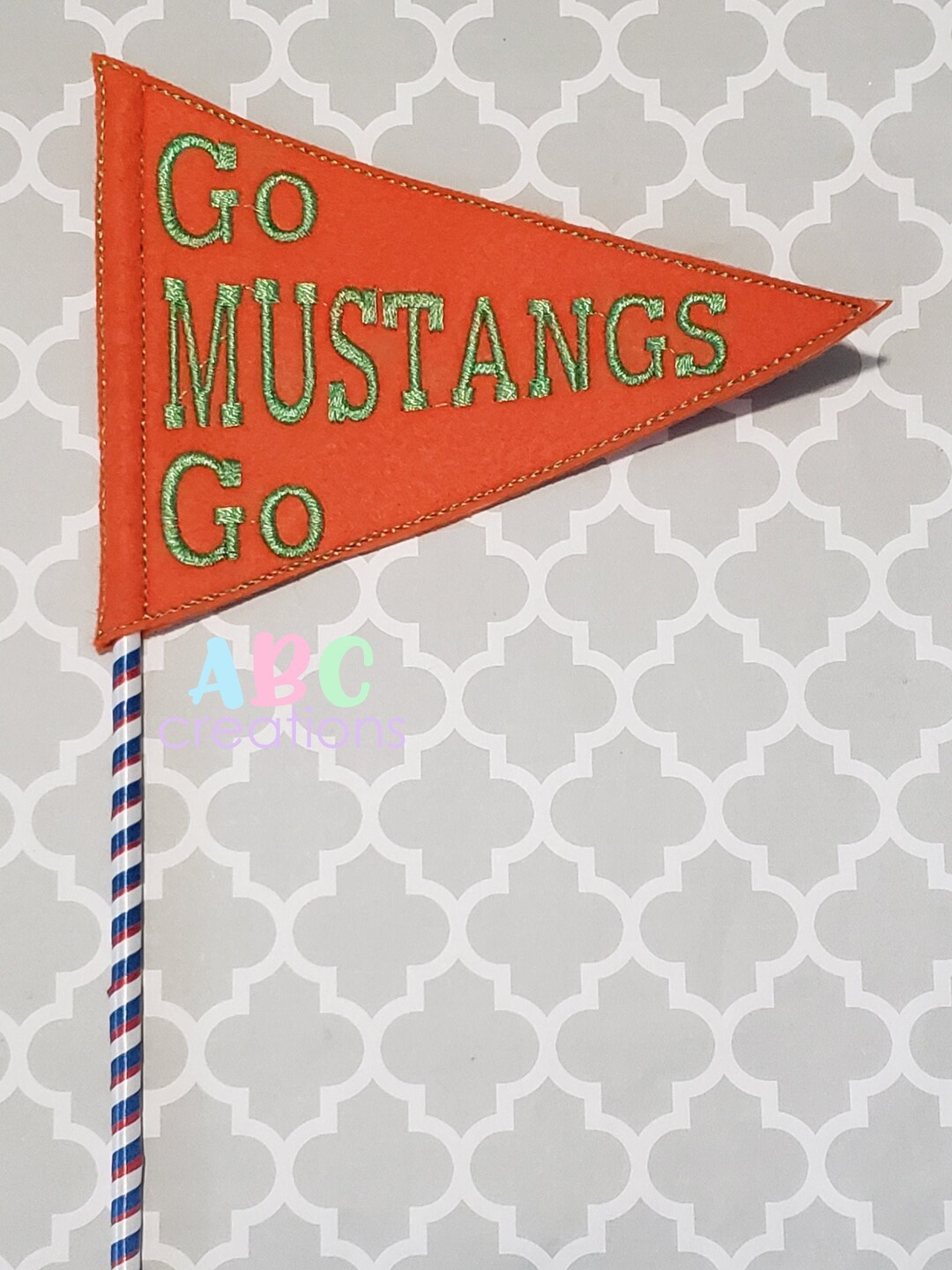 Go Mustangs Go Team Pennant Flag Flag Team Flag Team - Etsy