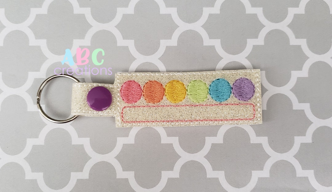 Palet Key Chain, Painting, Art, Watercolors, Key Chain, Key Fob, Snap ...