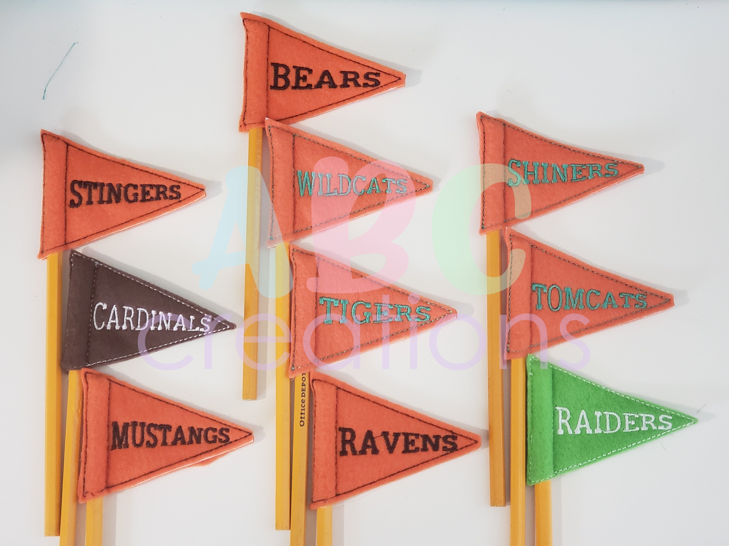 Craft Supplies & Tools School Wildcats Team Pennant Flag Pencil Topper ...
