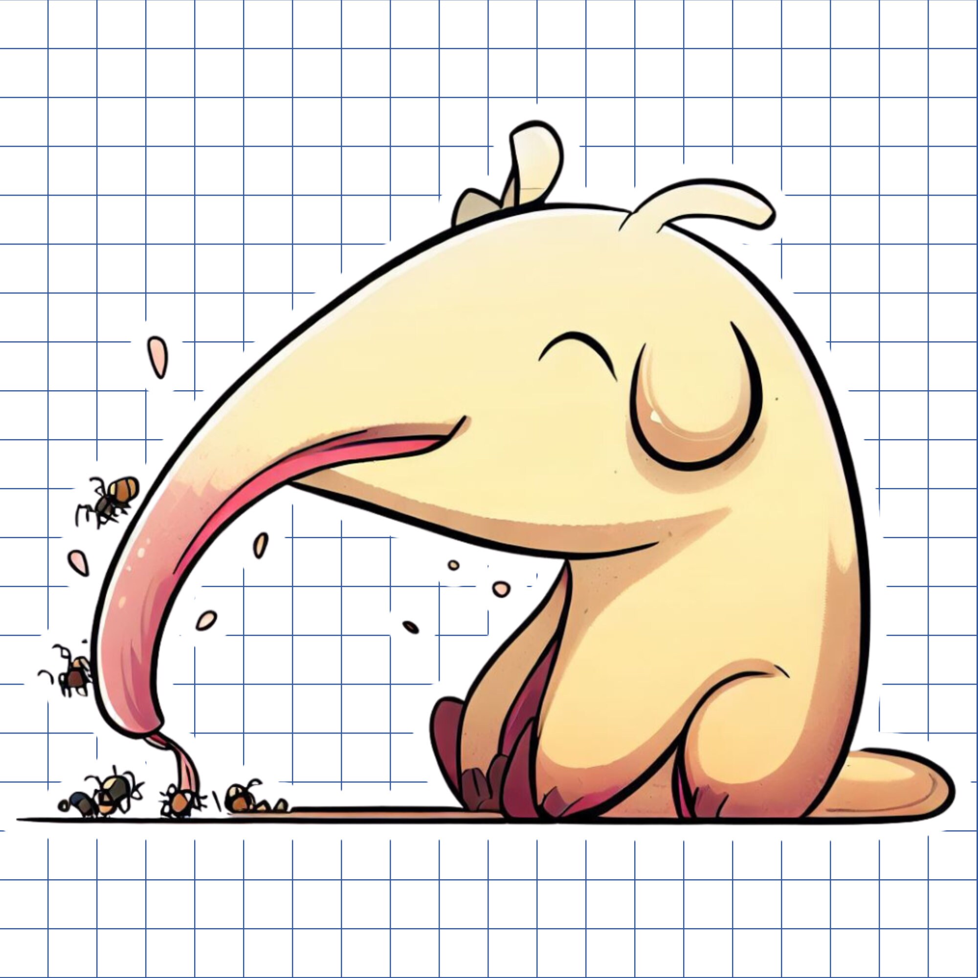 Anteater Emoji and Activity Digital Stickers for Goodnotes - Etsy