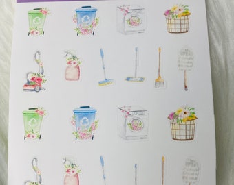 Cleaning Stickers - Etsy