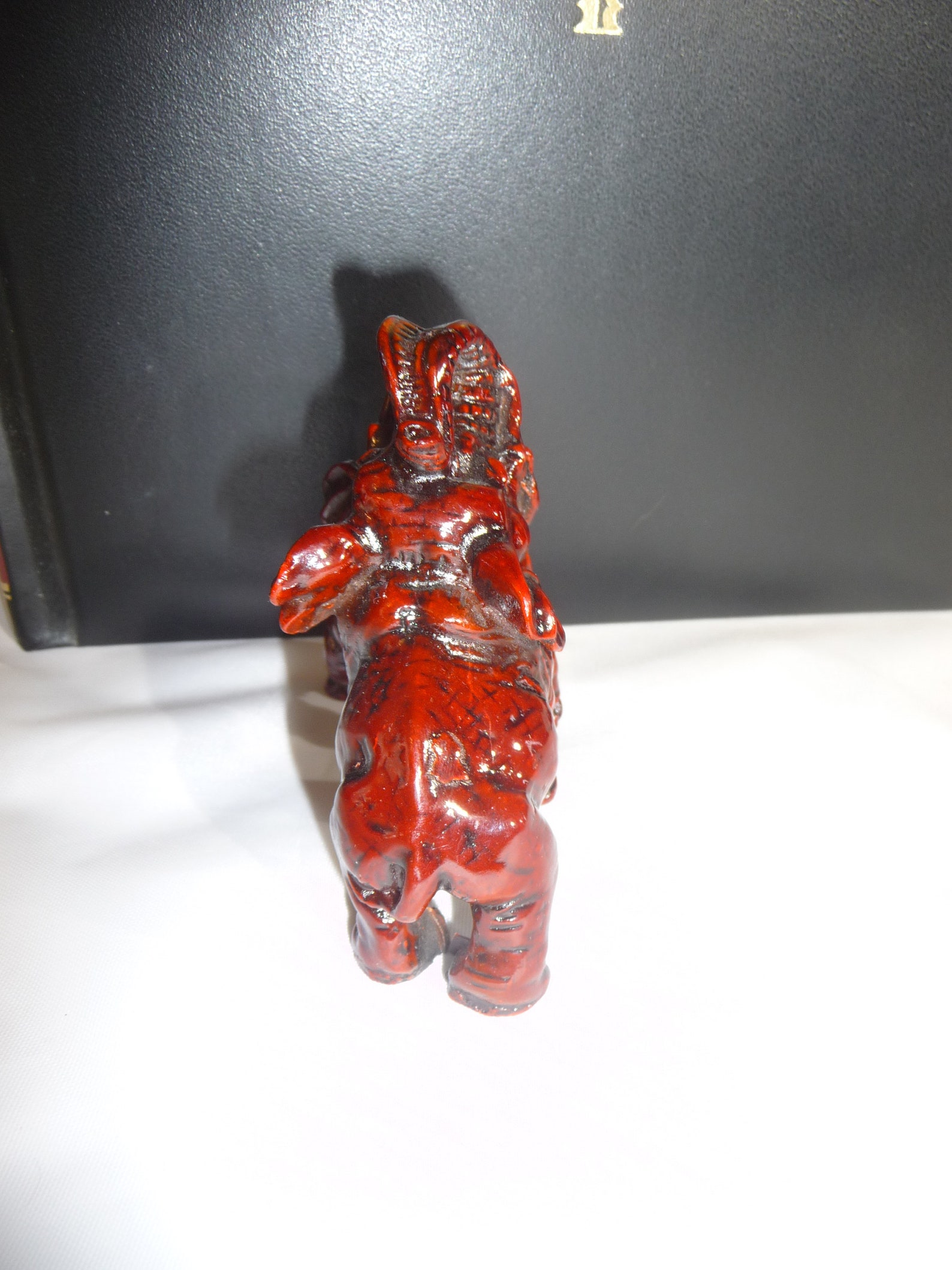 Vintage Red Resin Elephants Fighting Elephants Trunk Up For Etsy