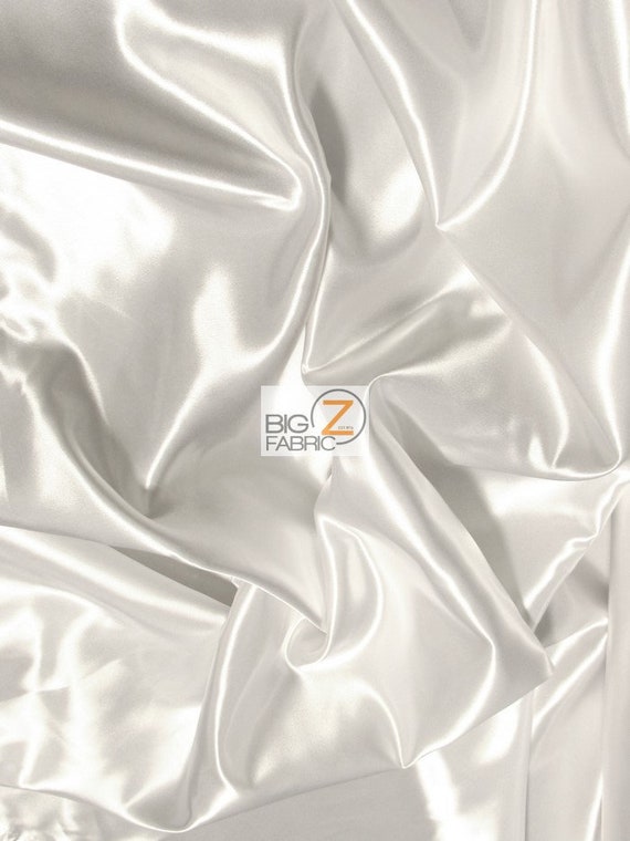 Solid Shiny Bridal Satin Fabric WHITE by the Yard - Etsy