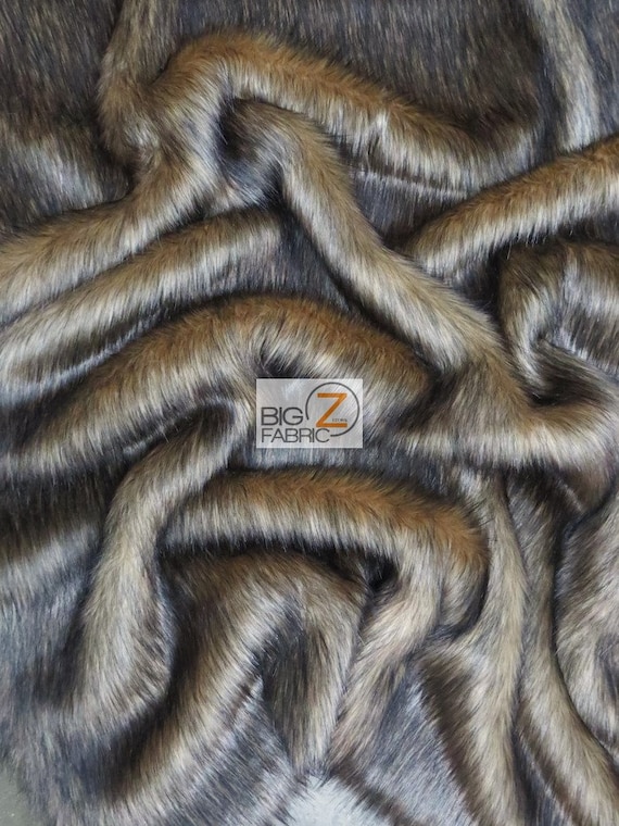 Faux Fake Fur Animal Coat Costume Fabric ROCKY WOLF By The | Etsy