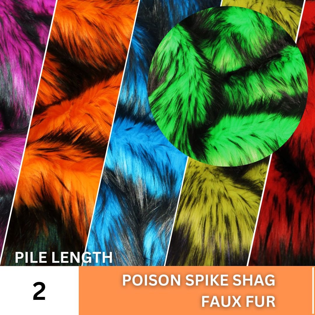 Poison Faux Fur Fabric, 62 Inches Wide, 100% Acrylic, 2 Inch Pile ...