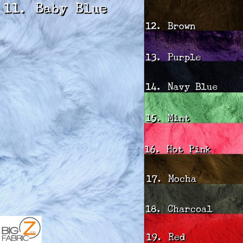 Rabbit Snuggle Minky Fabric - 19 COLORS - Sold by the Yard Baby Blanket ...
