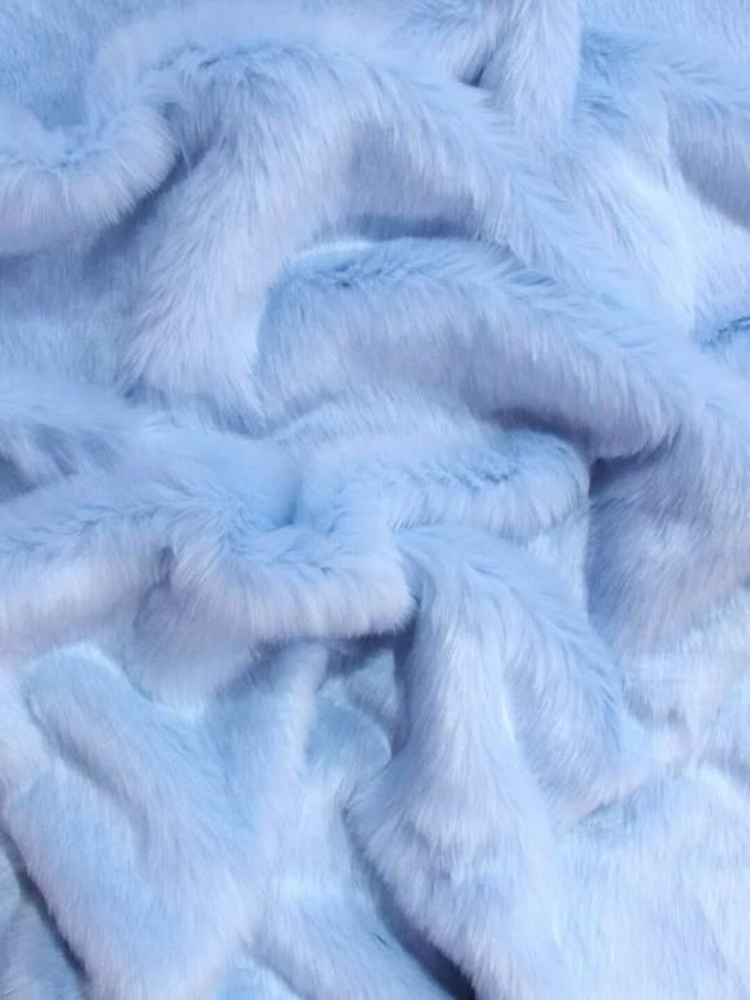 Short Shag Faux Fur Fabric - BABY BLUE - Sold by the Yard 64" Width ...