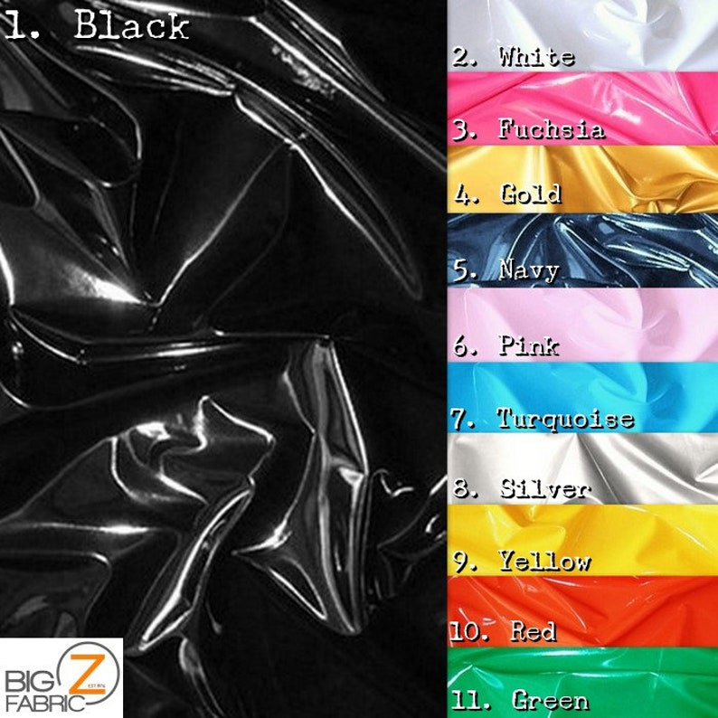 Glossy Stretch Fetish Patent Vinyl Spandex Fabric 15 Colors Etsy