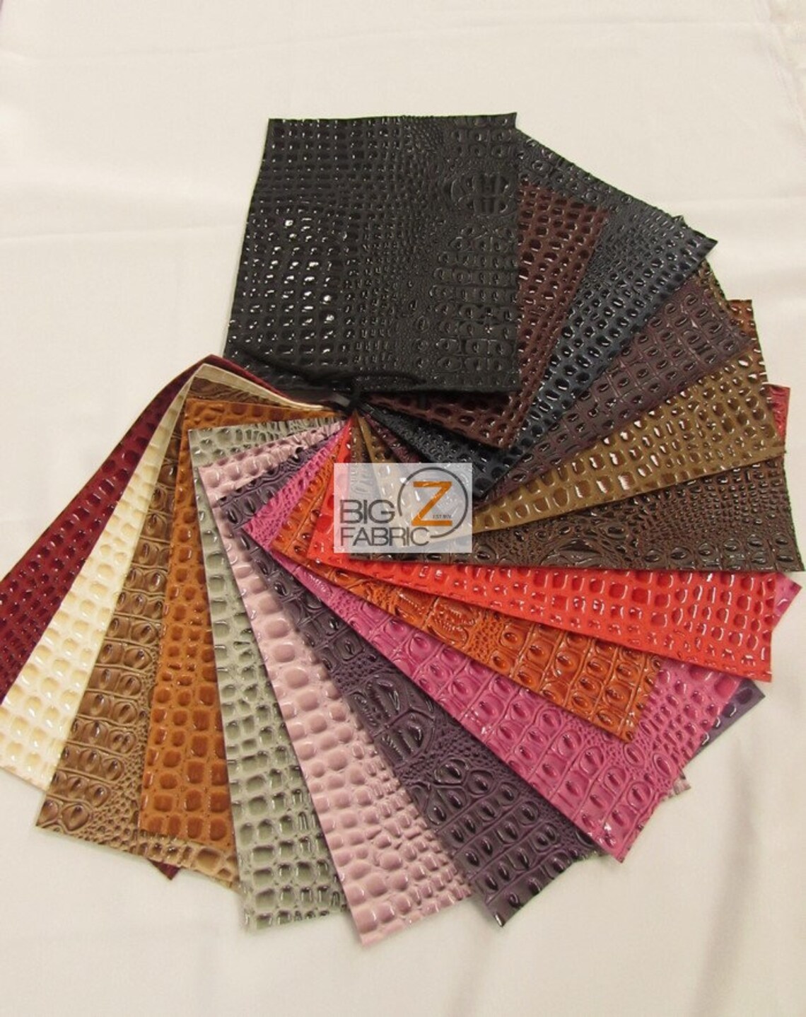Florida Gator 3D Embossed Vinyl Fabric - MERCURY SILVER - by Yard ...