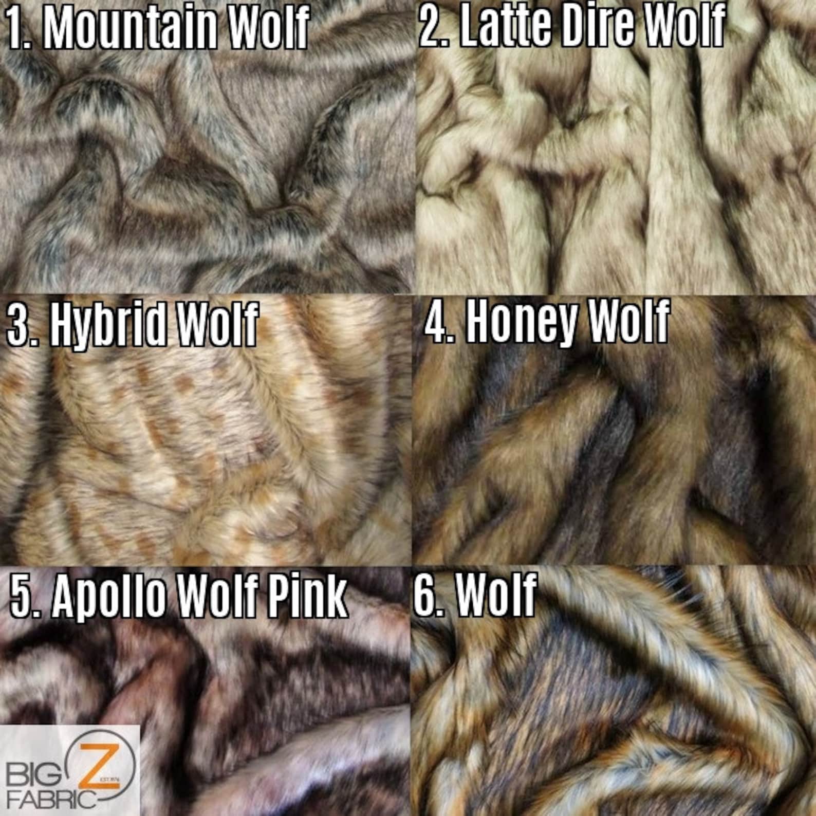 Faux Fake Fur Animal Coat Costume Fabric wolf Series 15 | Etsy