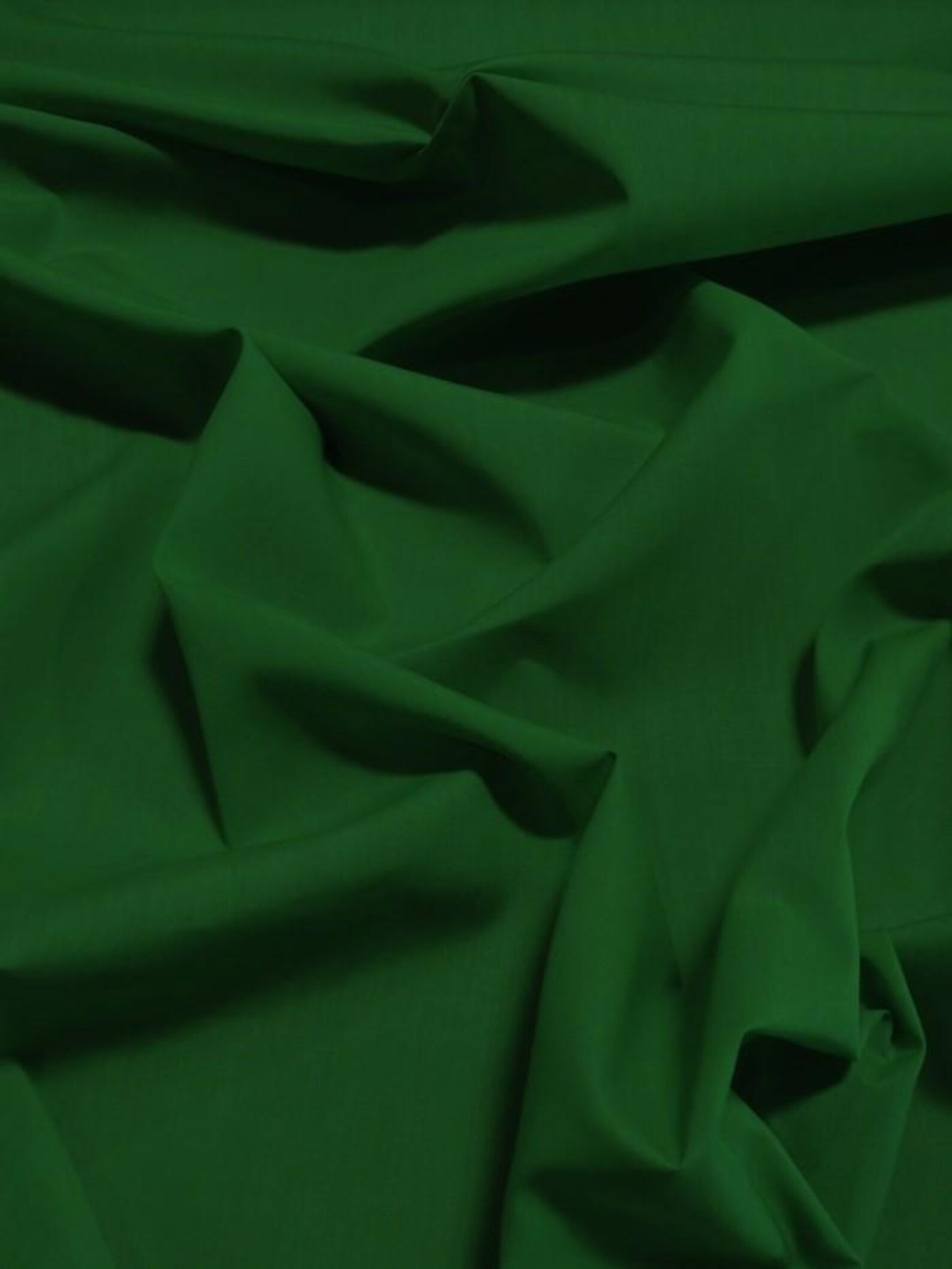 Solid Poly Cotton Fabric - HUNTER GREEN - Sold by the Yard Polycotton ...