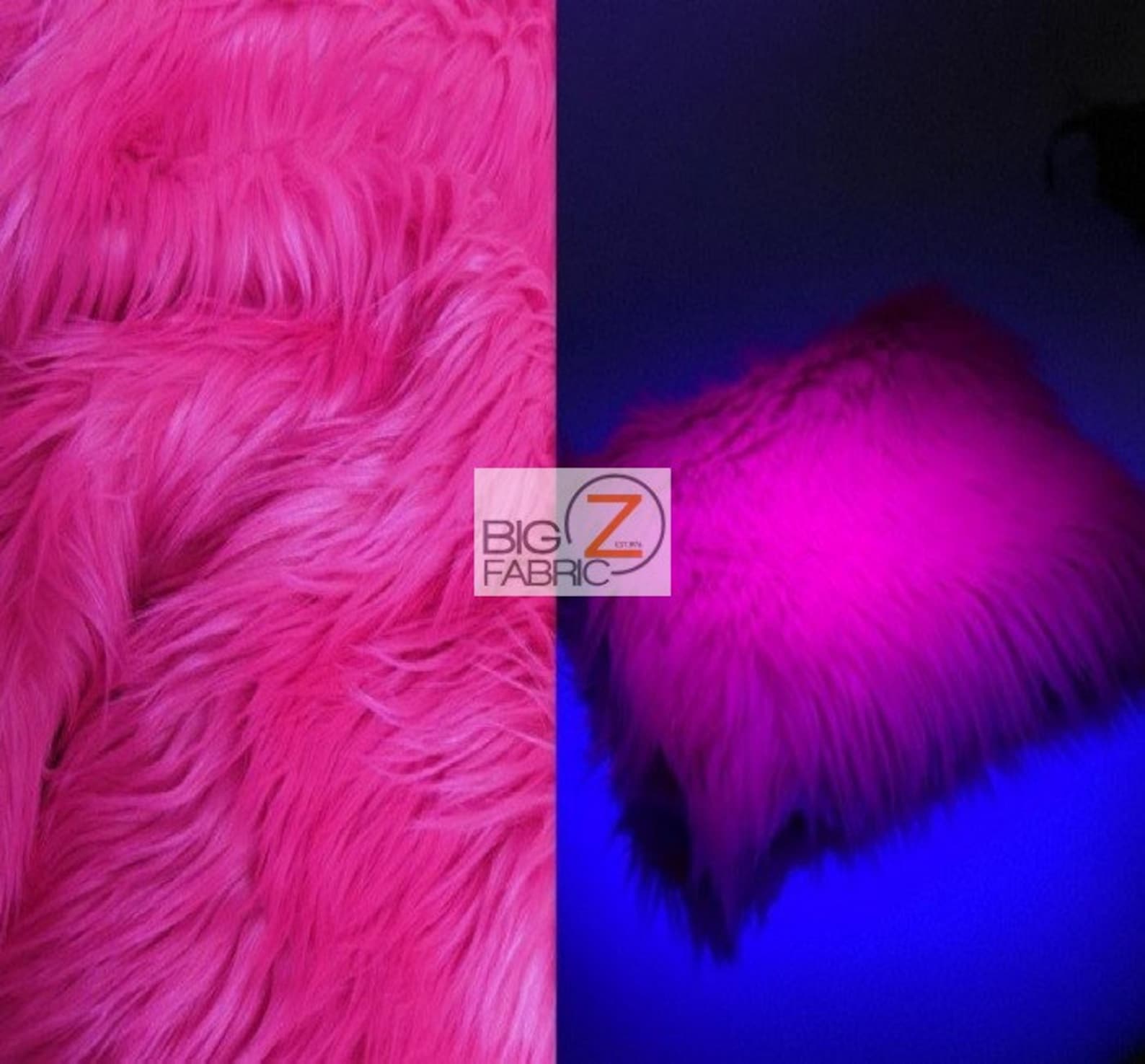 UV Reactive Solid Shaggy Faux Fur Fabric 6 COLORS Sold by - Etsy