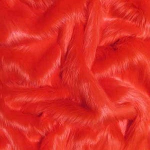 Solid Shaggy Faux Fur Fabric FIRE RED Sold by the Yard 60 Width Coats ...