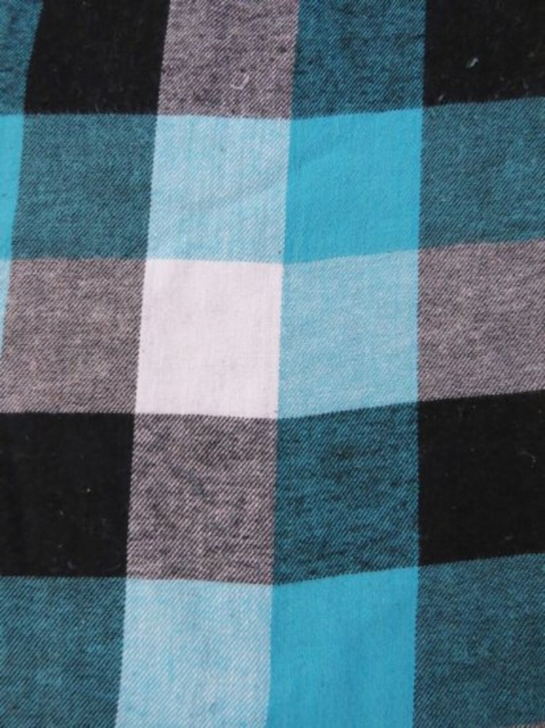 Tartan Plaid Uniform Apparel Flannel Fabric - Multi Turquoise/black ...