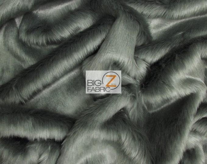 Platinum Silver Faux Fur 2 Pile, Silver Fur Fabric, Gray Fur Craft ...