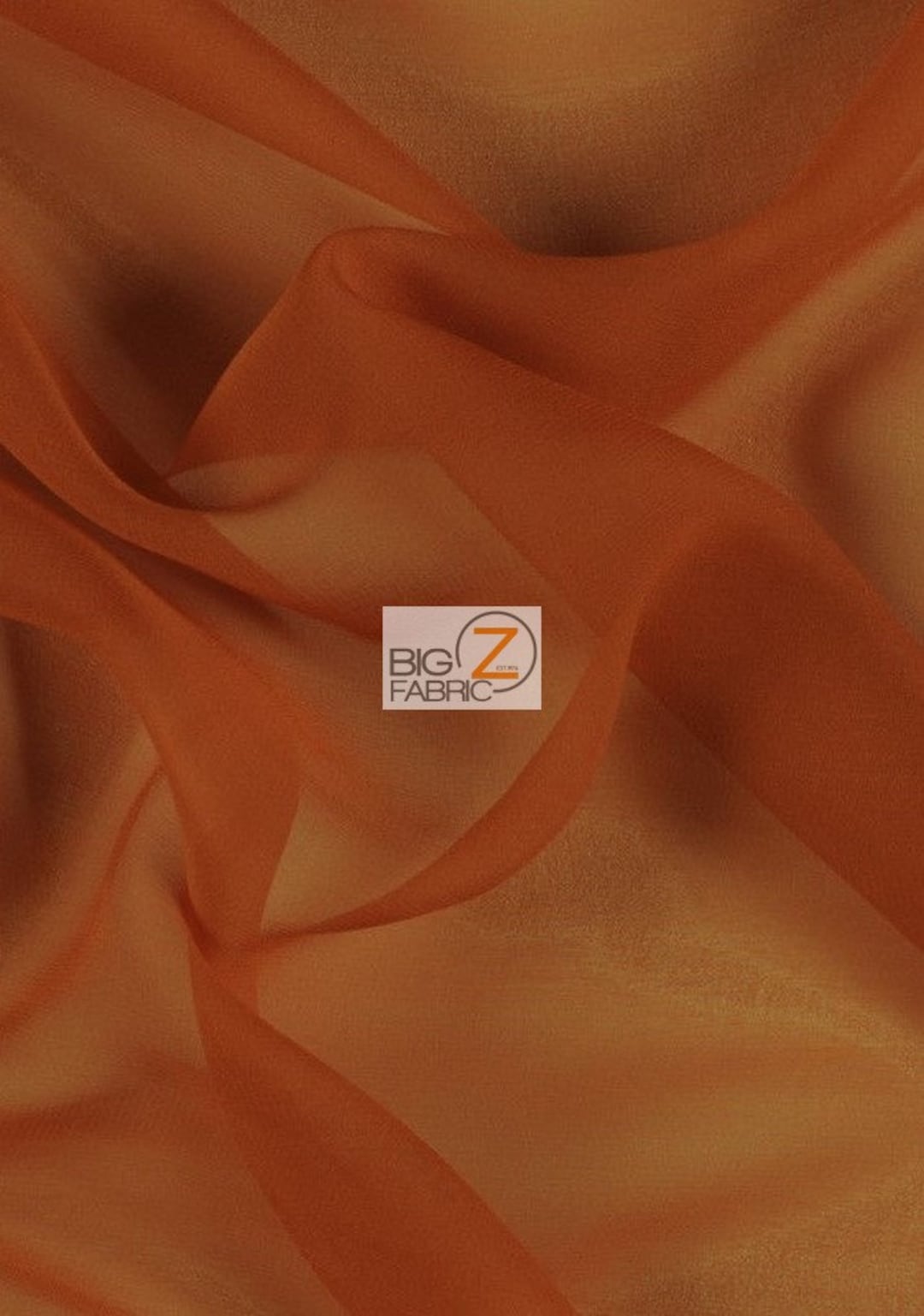 Solid Hi-multi Chiffon Dress Fabric - RUST - 58" Width Sold by the Yard ...