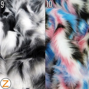 Sunset Multi-color Faux Fur Fabric - 10 COLORS - Sold by the Half/full ...