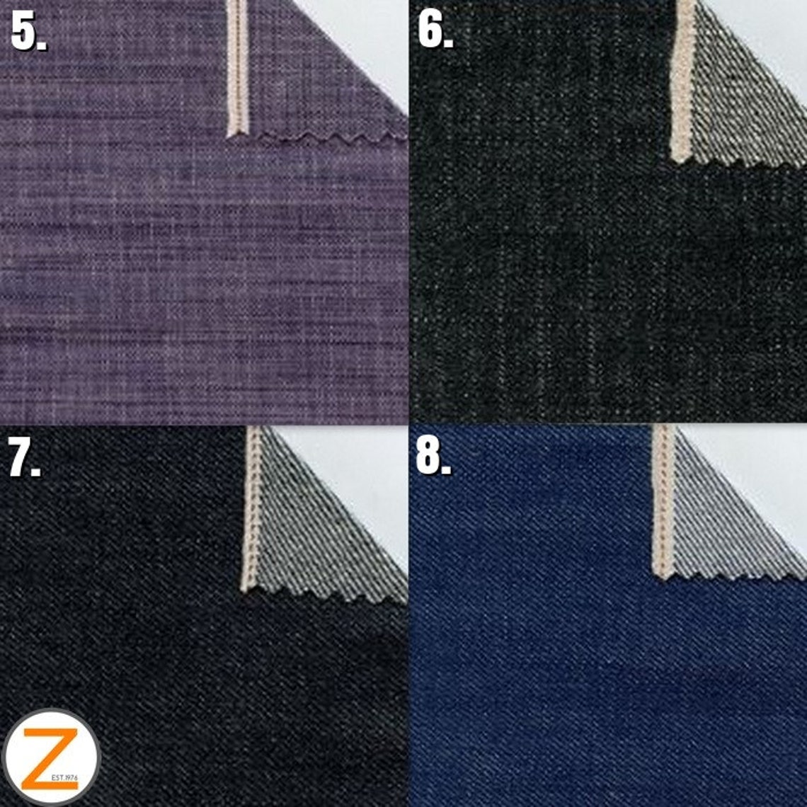 Assorted/japanese Selvedge Denim Fabric - 12 STYLES - by the Yard DIY ...